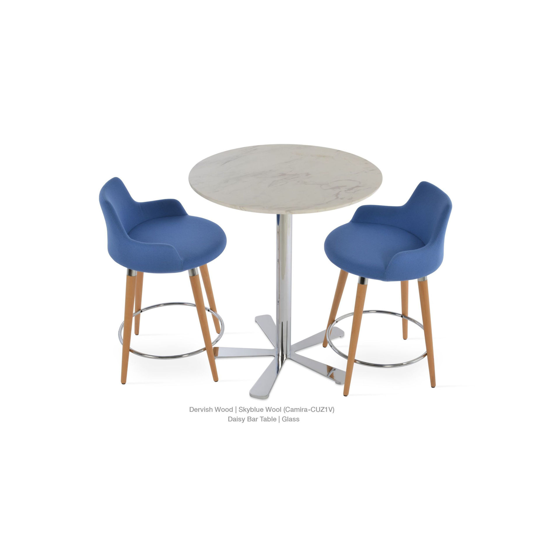 Daisy 5 Star Marble Counter Table | Harmony Modern USA