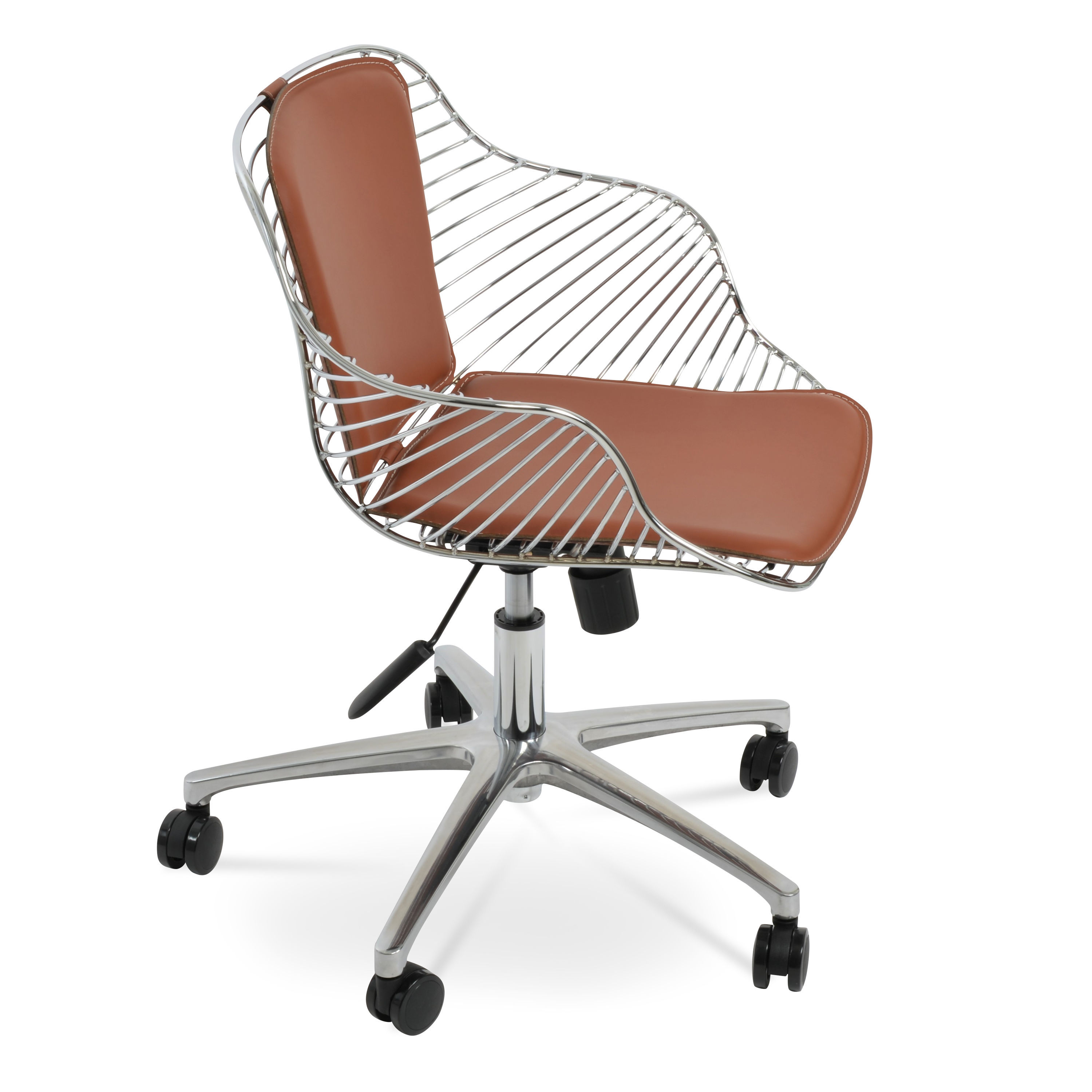 Zebra Arm Office Chair - Chrome | Harmony Modern USA