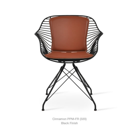 Zebra Arm Spider Swivel Chair Black | Harmony Modern USA