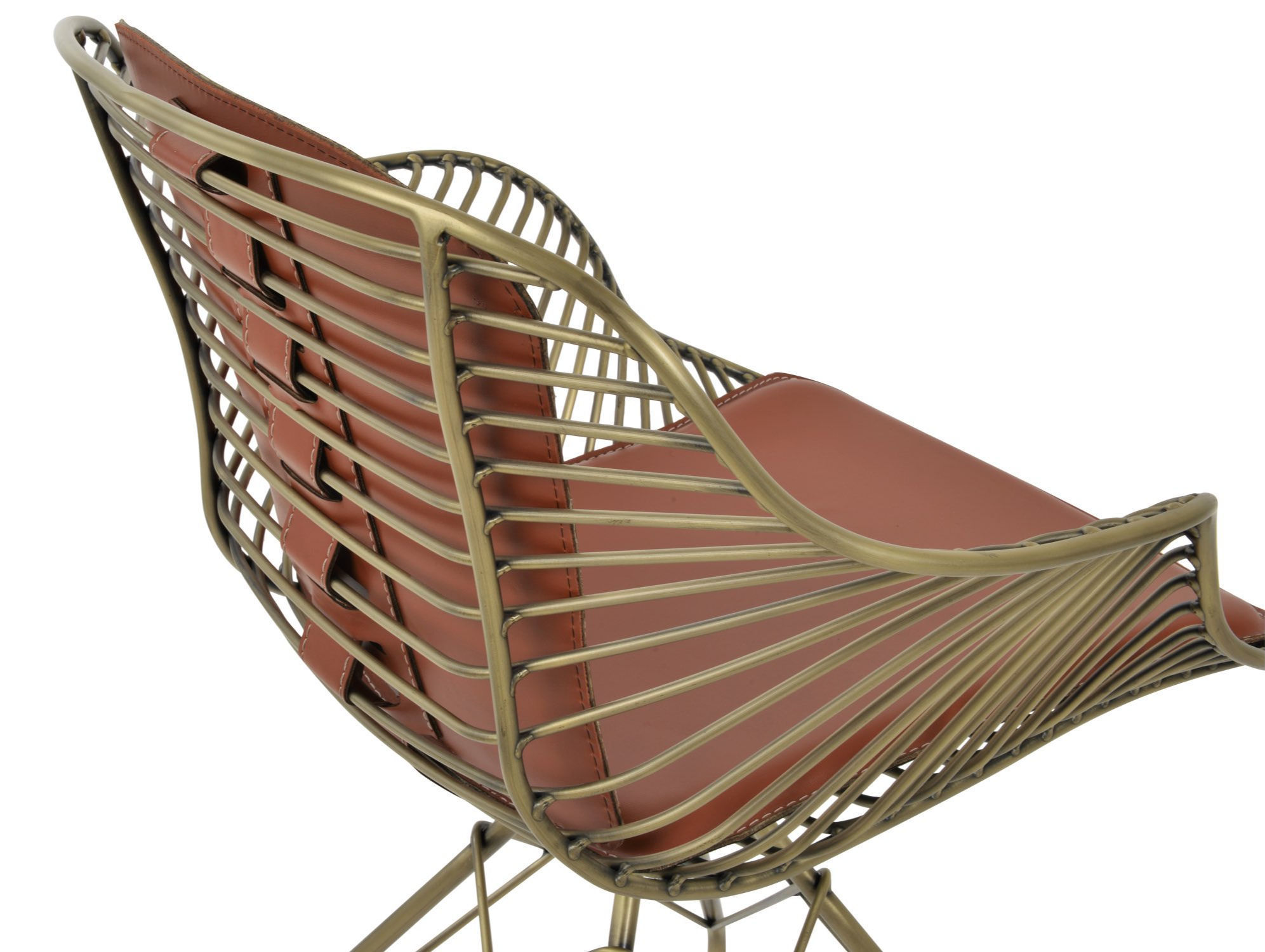 Zebra Arm Chair Brass (Gold) & Chrome | Harmony Modern USA