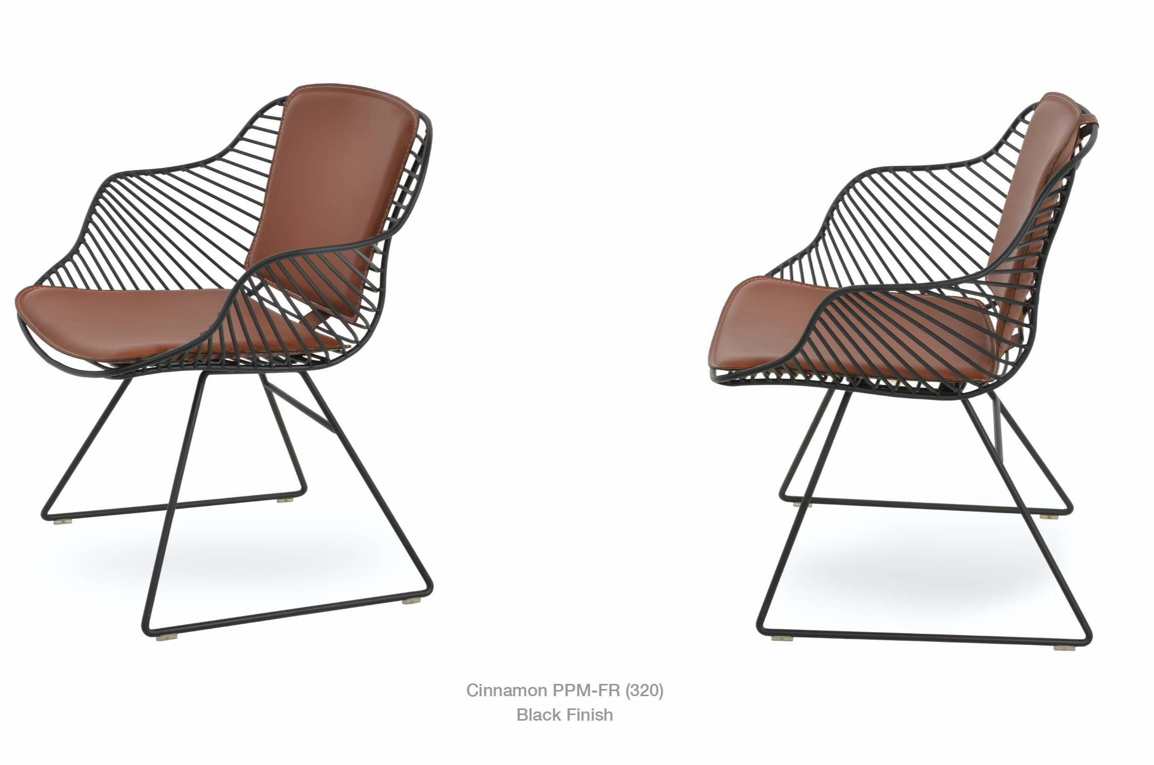 Zebra Arm Wire Chair Black | Harmony Modern USA