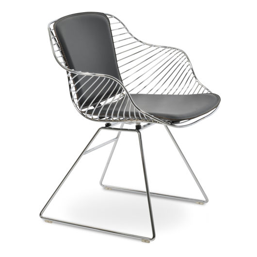 Zebra Arm Spider Swivel Chair Black | Harmony Modern USA