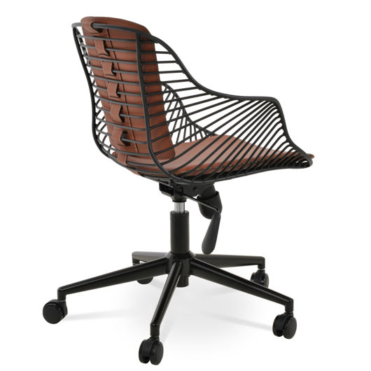 Zebra Arm Spider Swivel Chair Black | Harmony Modern USA