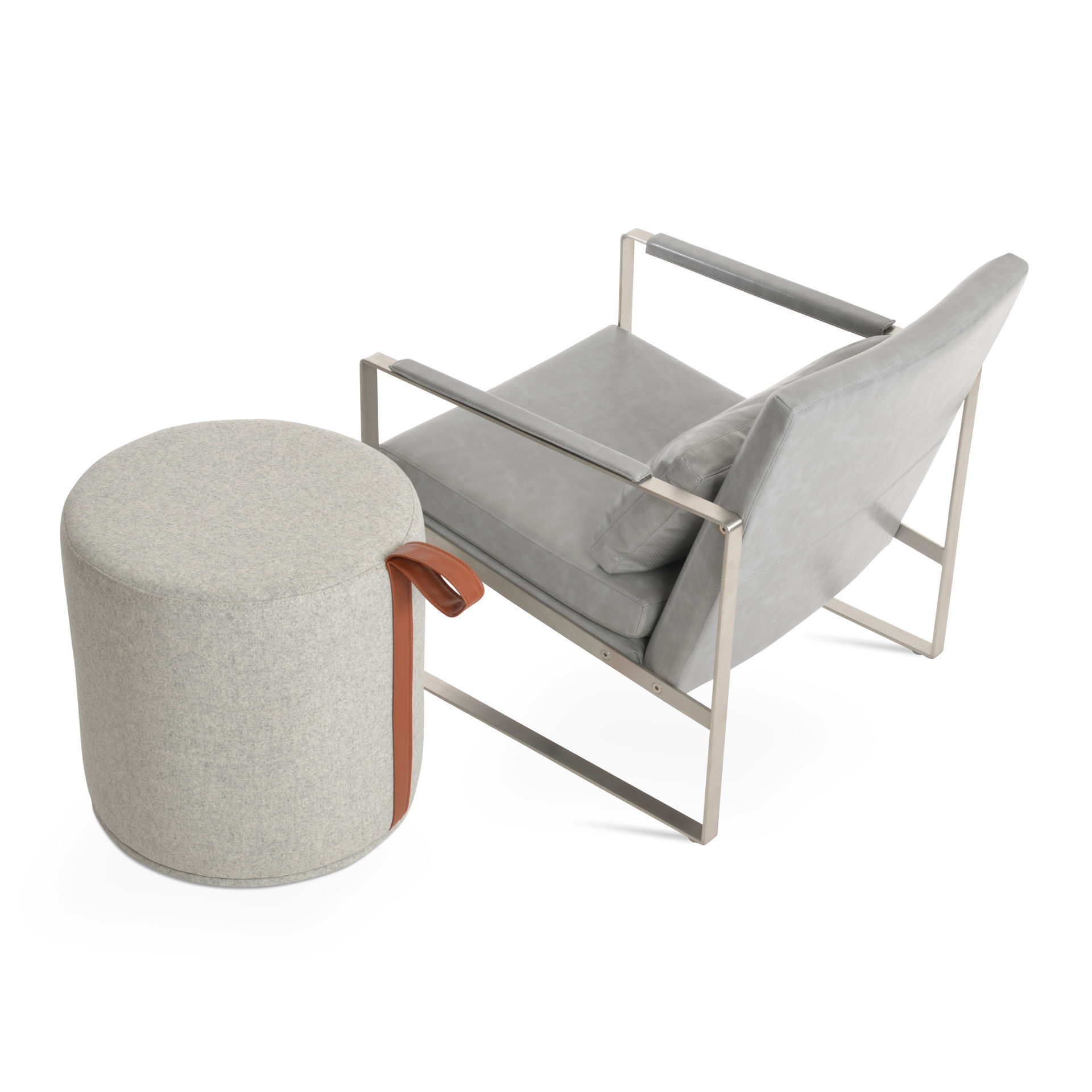 Zara Small Arm Chair S.Steel | Harmony Modern USA