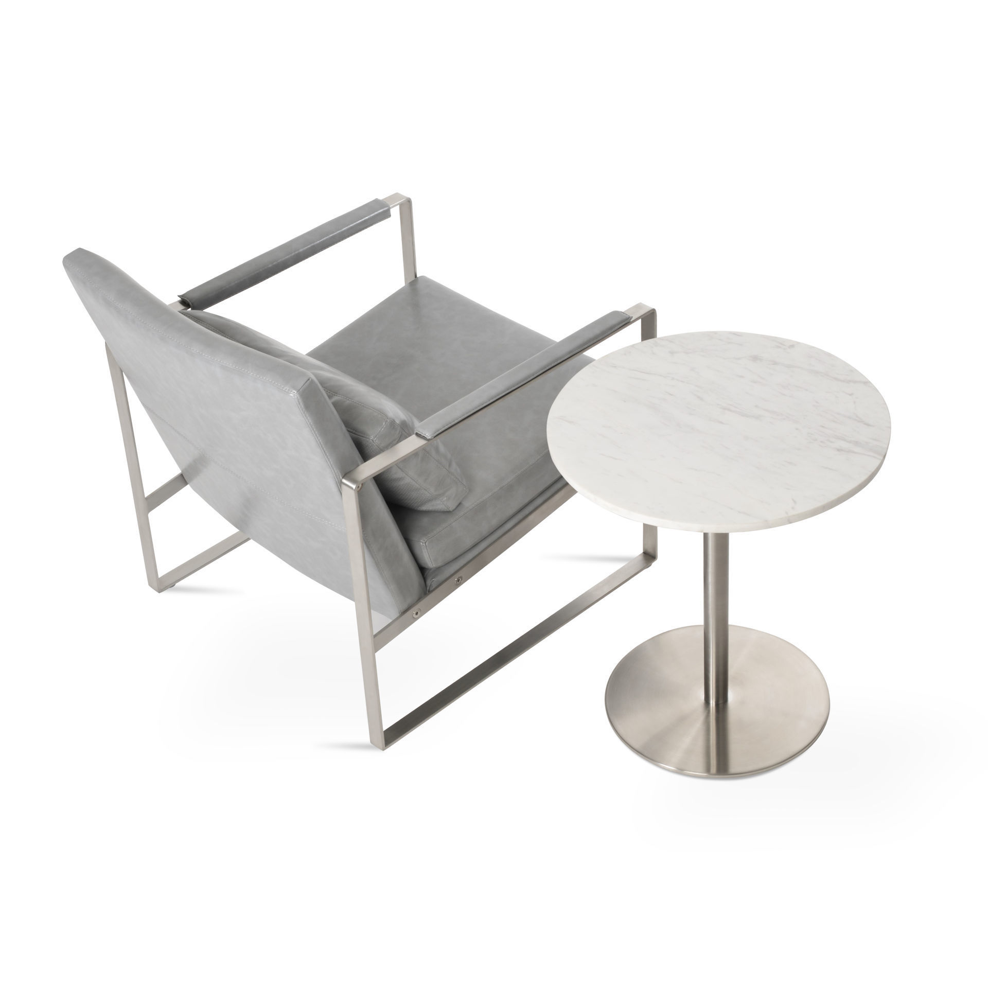 Zara Small Arm Chair S.Steel | Harmony Modern USA